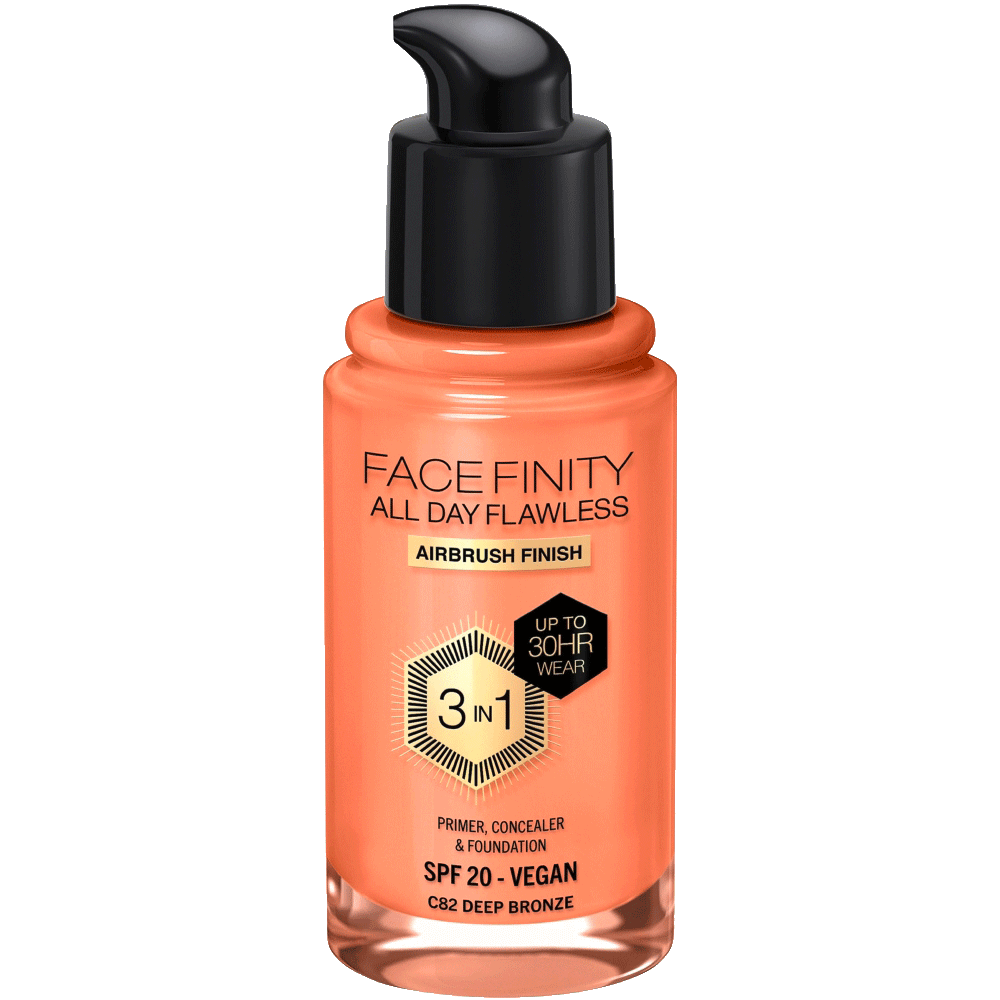 MAX FACTOR Facefinity All day flawless 3in1 Foundation deep bronze ...
